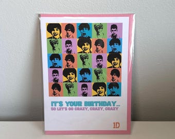 Editable One Direction Birthday Card | 1D Reunion Funny Printable ...