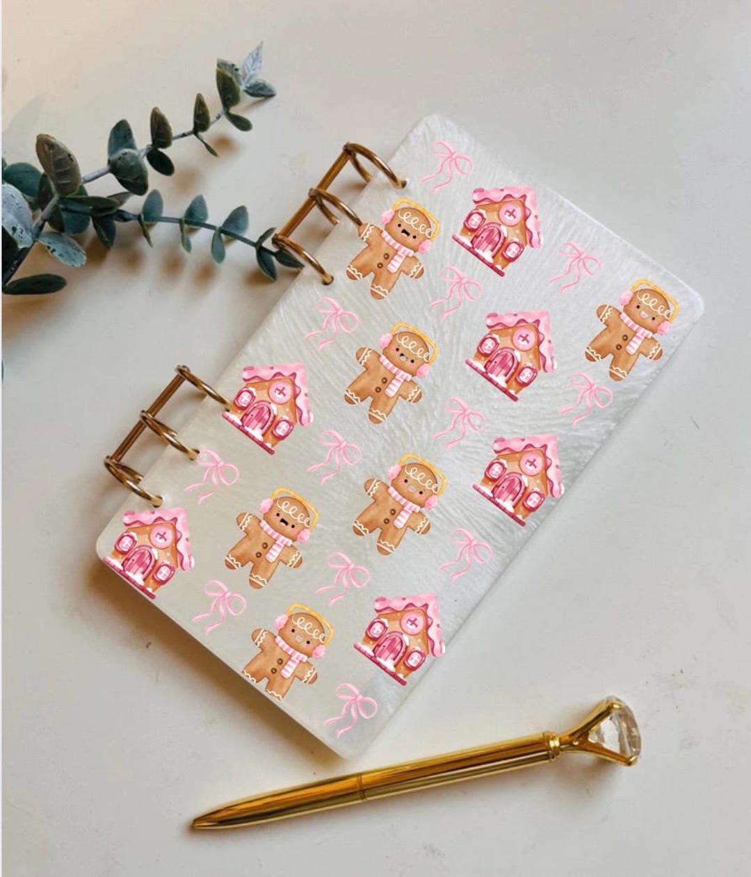 Christmas Notebook, Coquette Notebook, Holiday Journal, Coquette ...