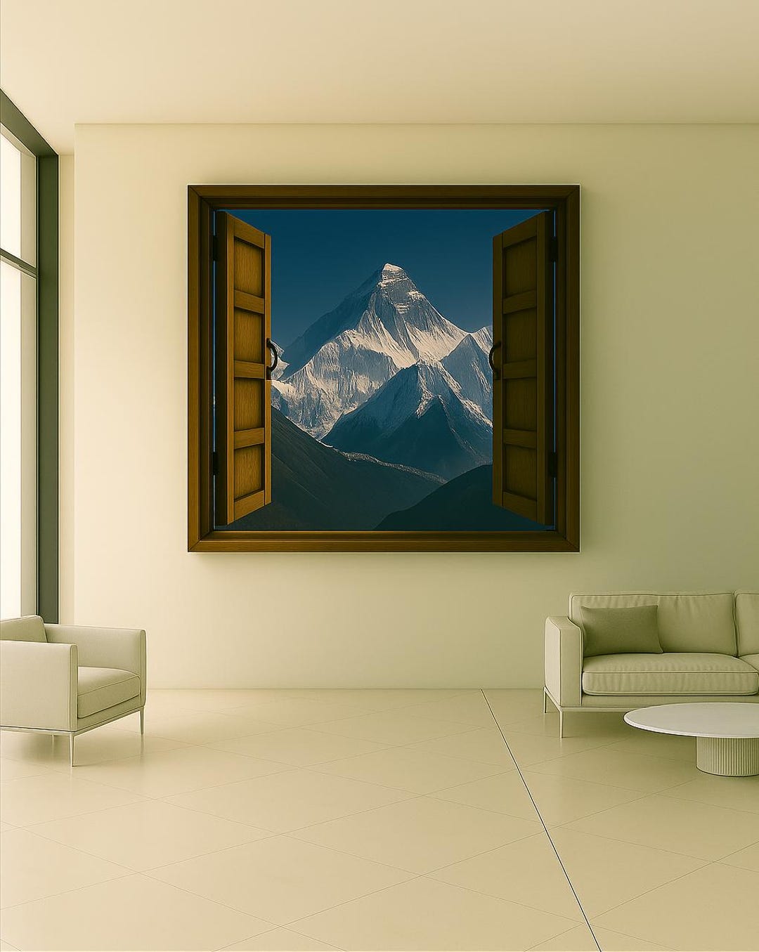 Mount Everest Canvas Print: 3D Window View, Nature Landscape - Etsy
