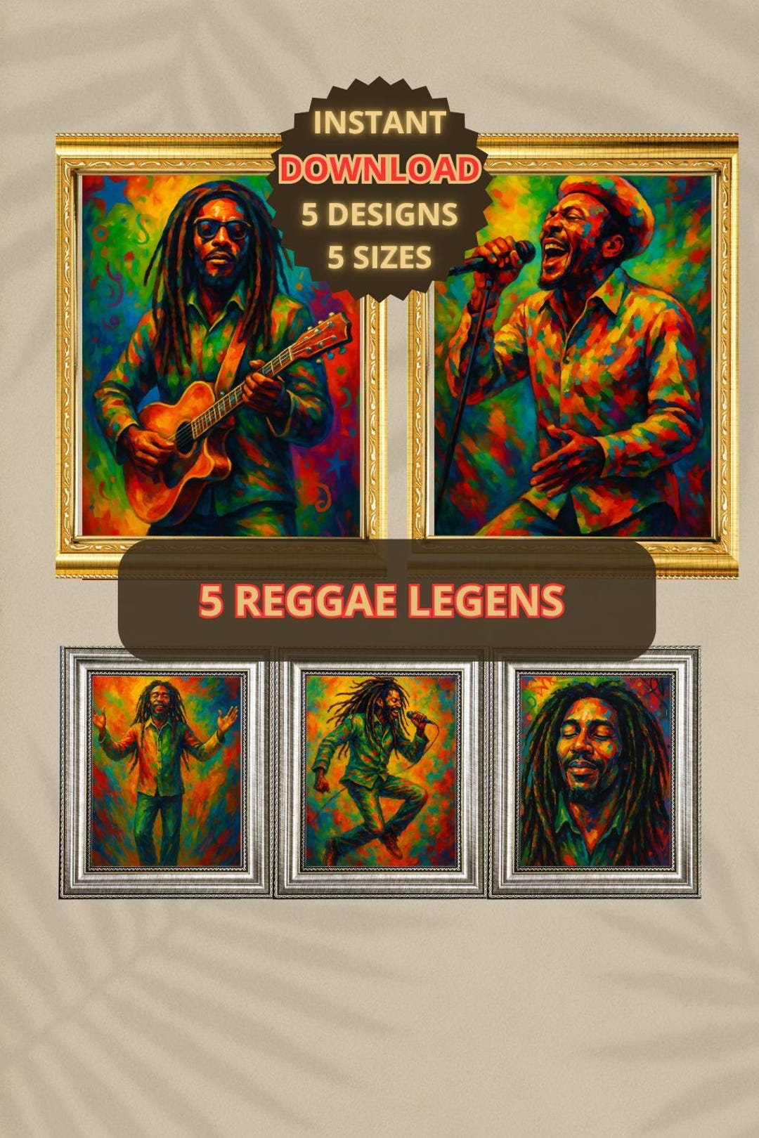 Reggae Legends Wall Art: Rasta Music Icon Prints (digital Download) - Etsy