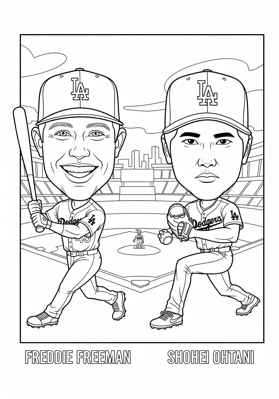Home Run Heroes: an MLB Players Coloring Book - Etsy
