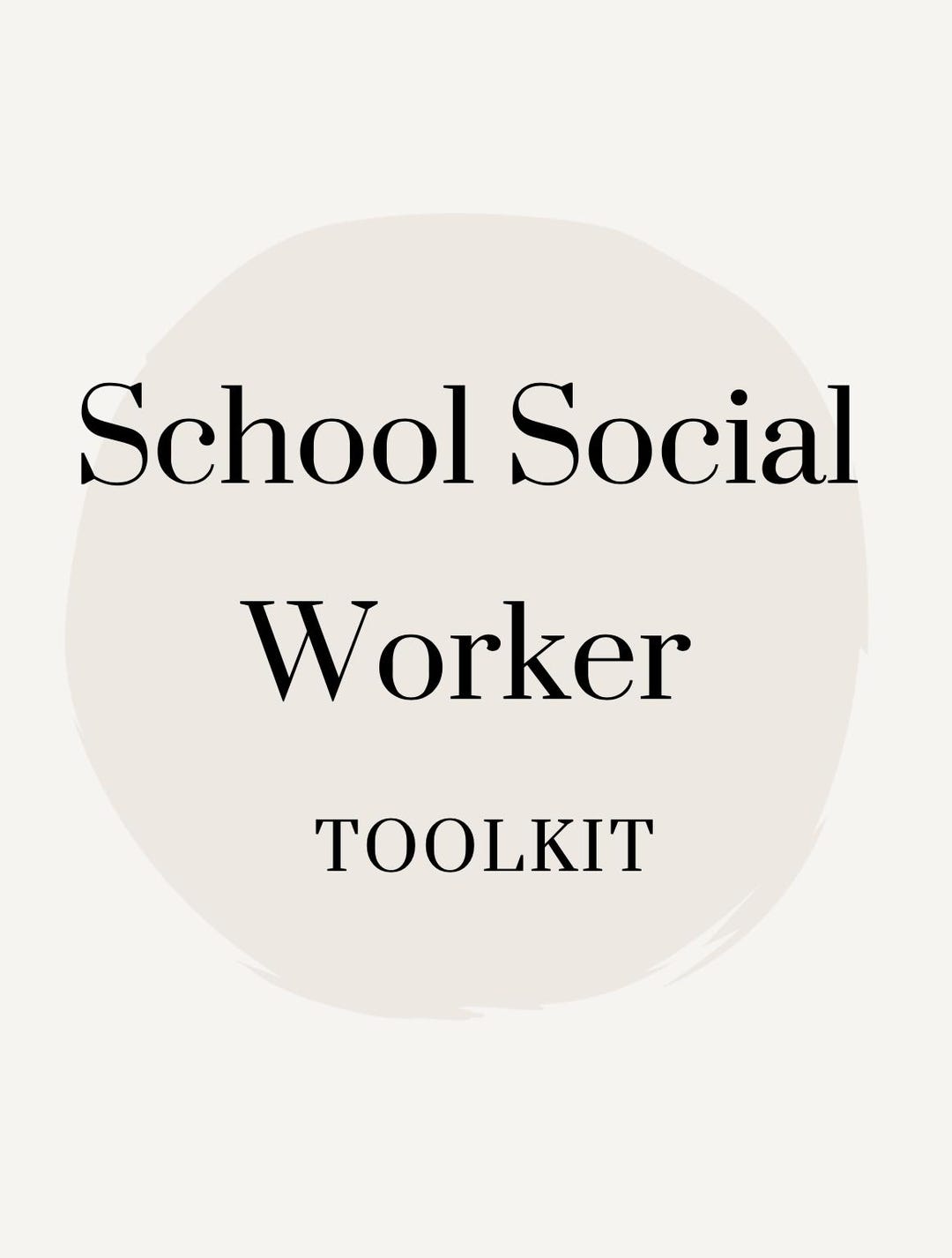 School Social Worker Toolkit - Etsy