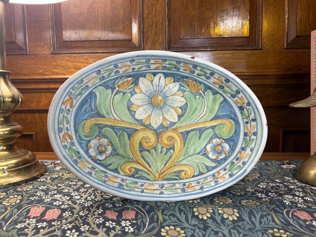 Vintage Alessi Caltagirone Ceramic Wall Hanging – Hand Painted Italian ...