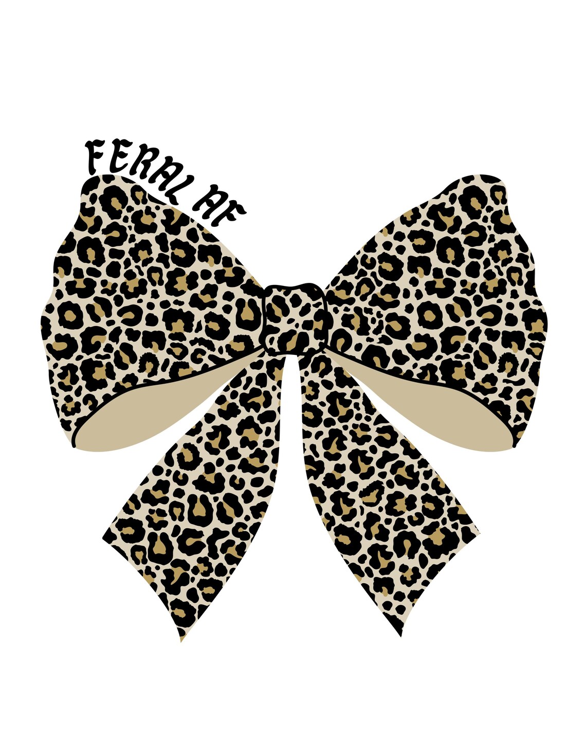 Feral AF PNG: Coquette Bow Graphic, Girly Sublimation Design - Etsy