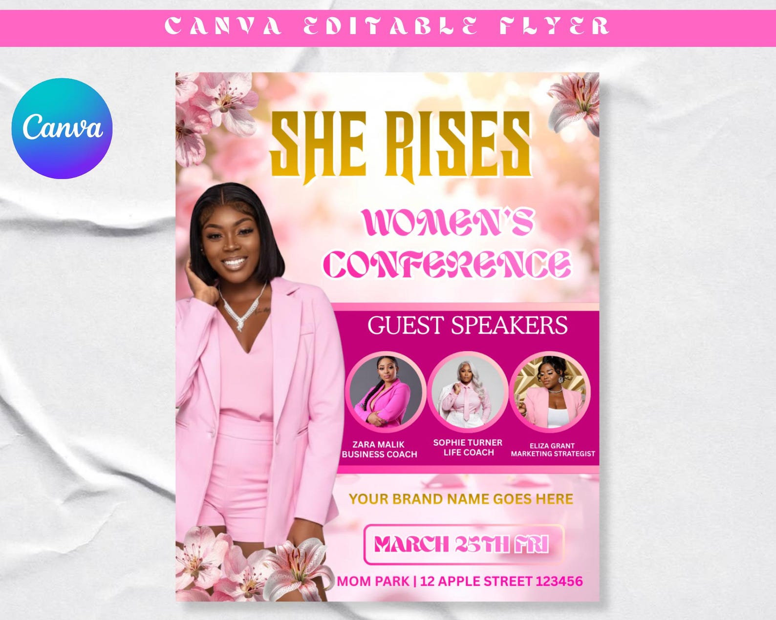 Women's Conference Flyer Church Template-womens Ministry Fellowship ...