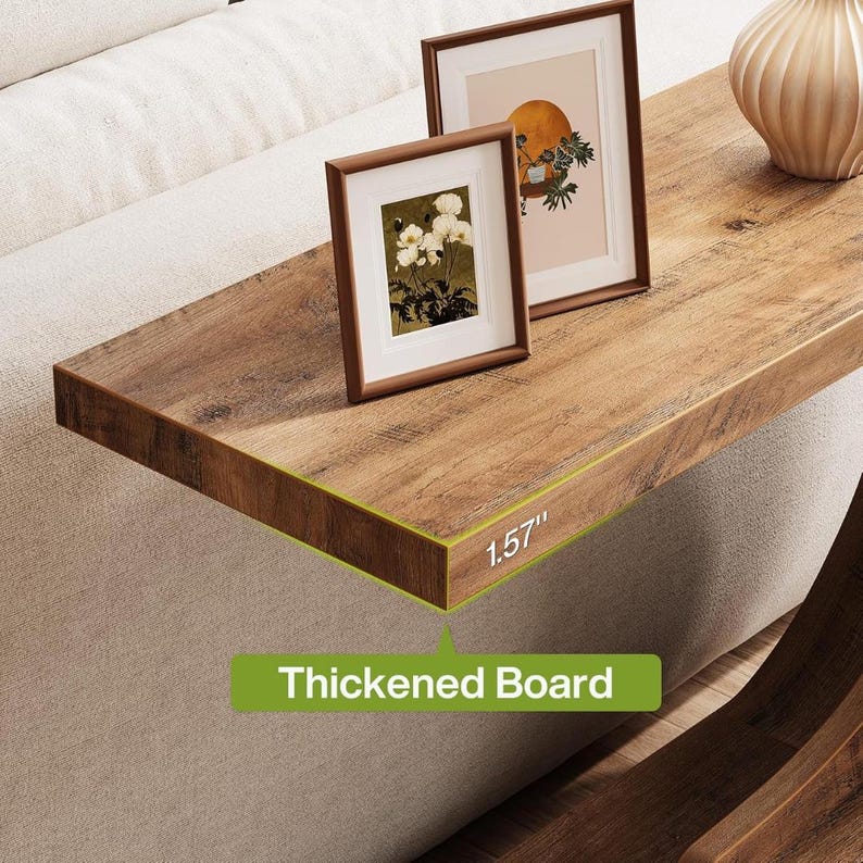Farmhouse Console Table: Rustic C-shaped Sofa Table for Entryway - Etsy