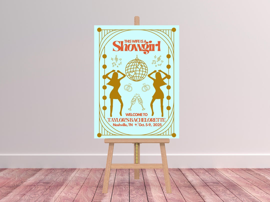 This Wife is a Showgirl Bachelorette/bridal Shower Welcome Sign ...