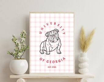 Athens GA Art Print, Athens Colorful Wall Art, College Poster ...