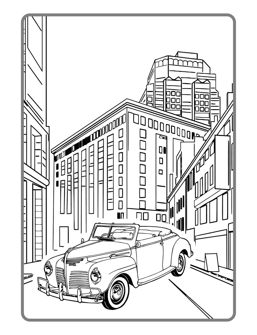 5 X Car Coloring Pages for Adults and Children - Etsy