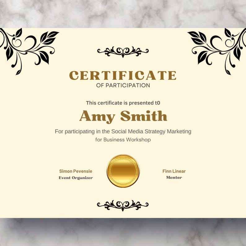 Editable First Flight Certificate Template: Printable Participation ...