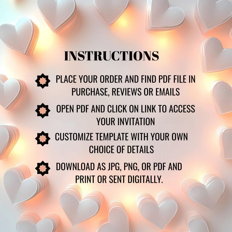 Red Hearts Valentine's Day Party Invitation Template: Editable ...