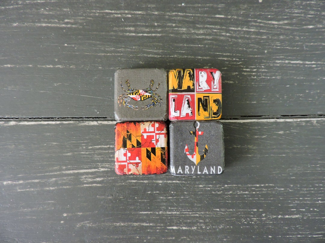 Magnets, Stone Magnets, Maryland Decor, Maryland Magnets, Maryland Flag ...
