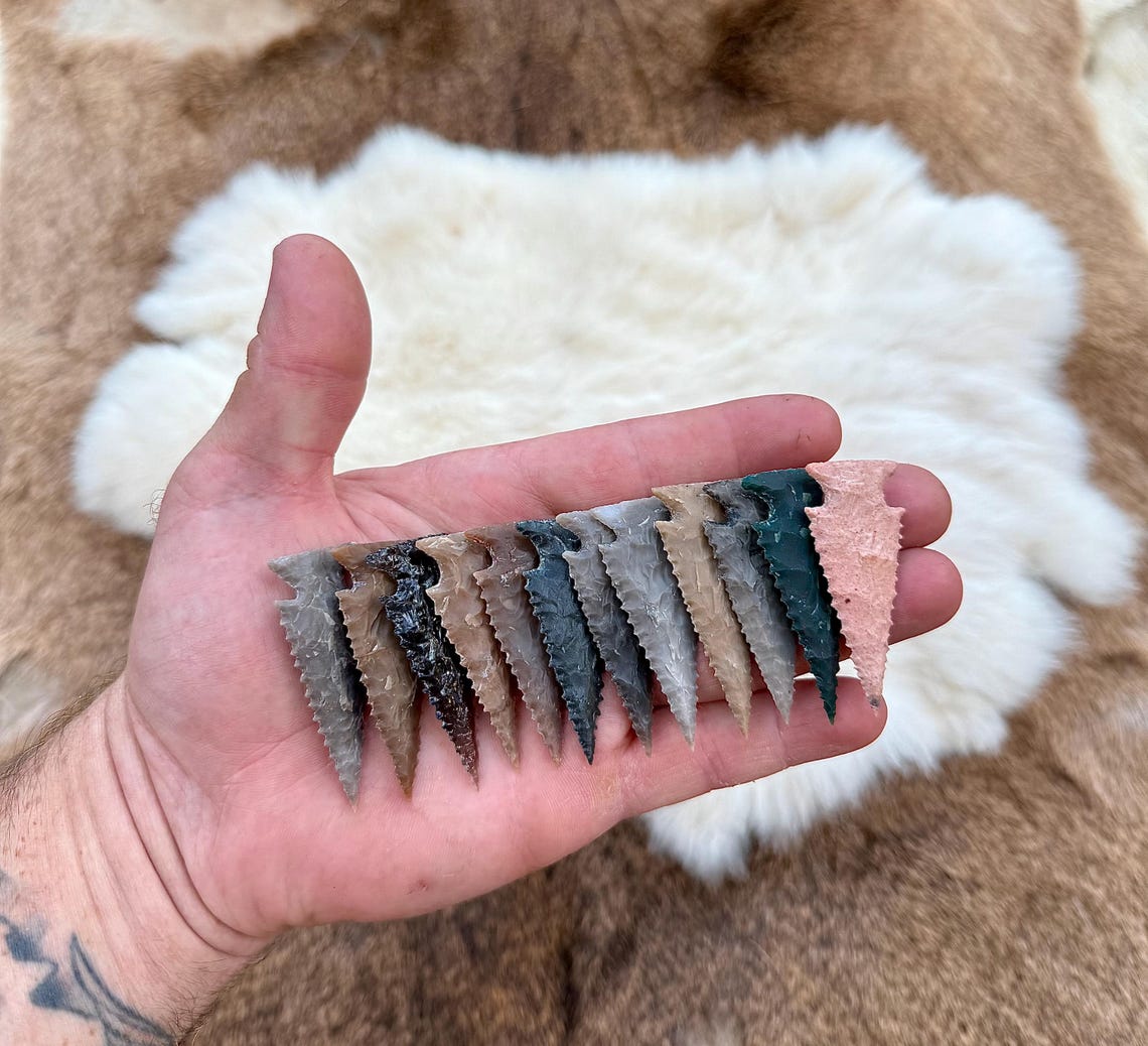 Handmade Flint Arrowhead – Primitive Hunting Tool – Authentic Corner ...