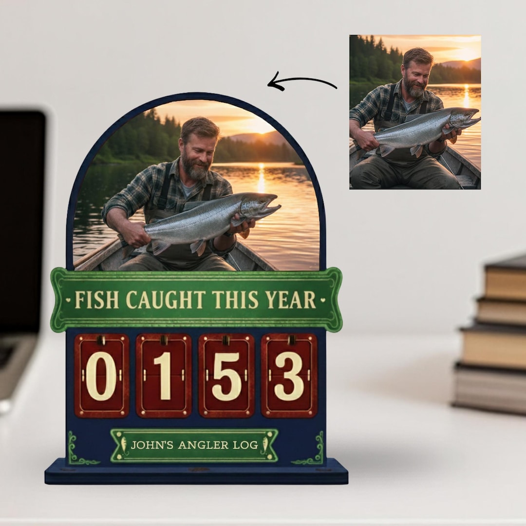 Personalized Fishing Catch Counter: Custom Photo Angler Log - Etsy