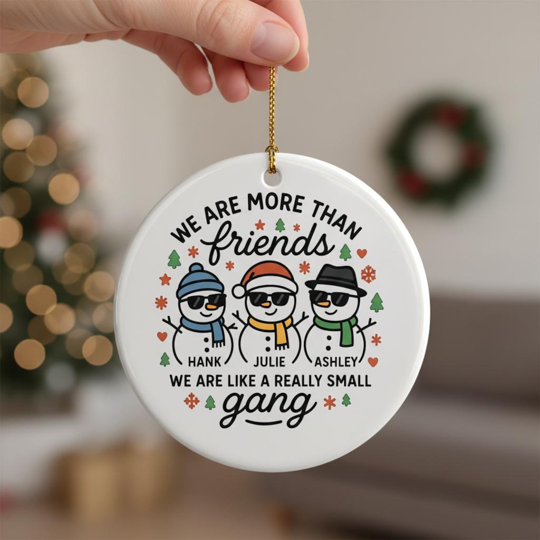 Personalized Friends Gang Ceramic Ornament: Custom Names & Year - Etsy