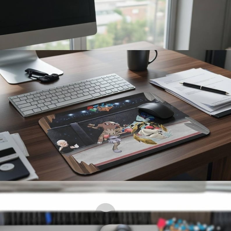 Pokémon X UFC Fan Art Mouse Pad | Fighting Type Octagon Battle — (23x20 ...