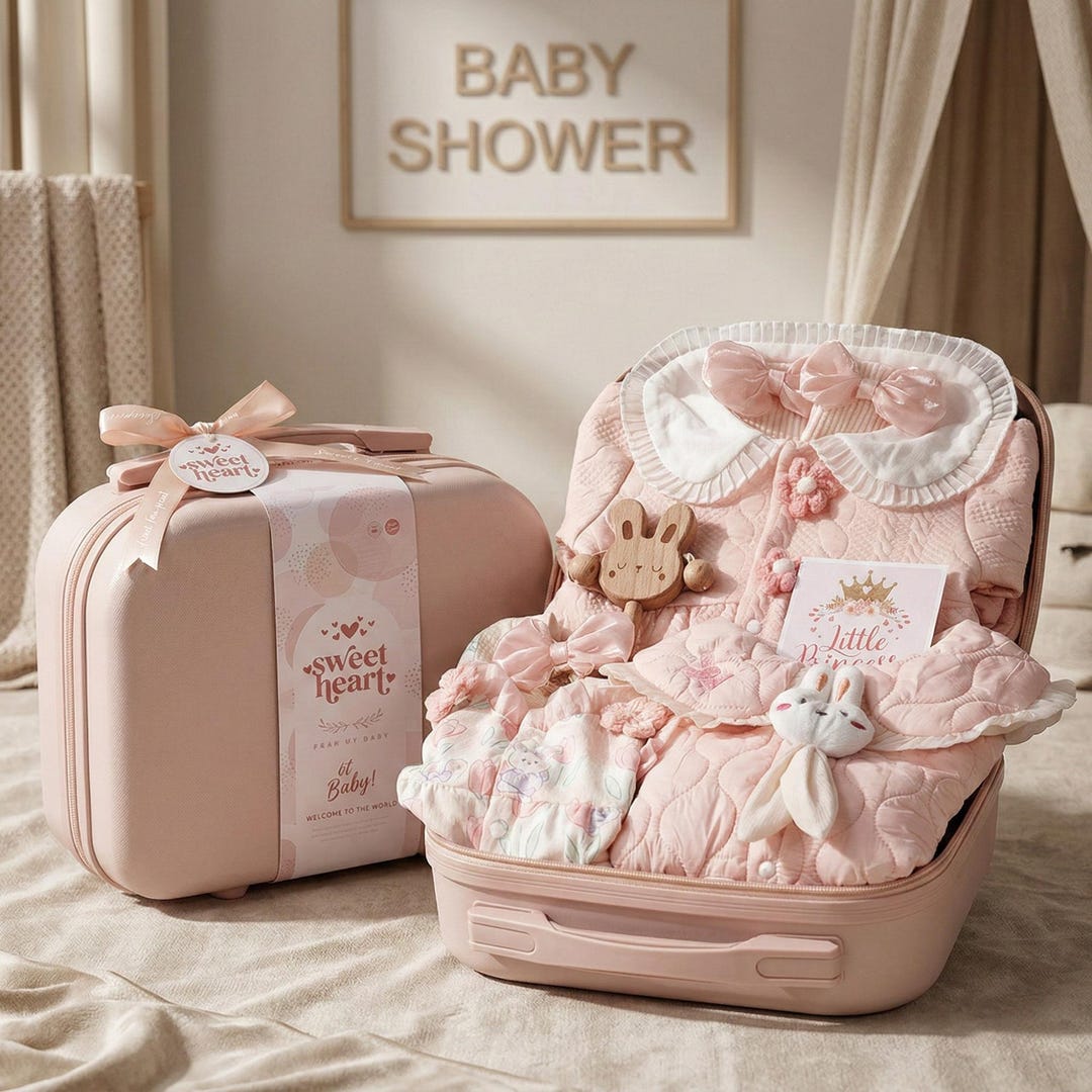 Sweet Baby Gift Set in Keepsake Suitcase, Organic Newborn Coming Home ...