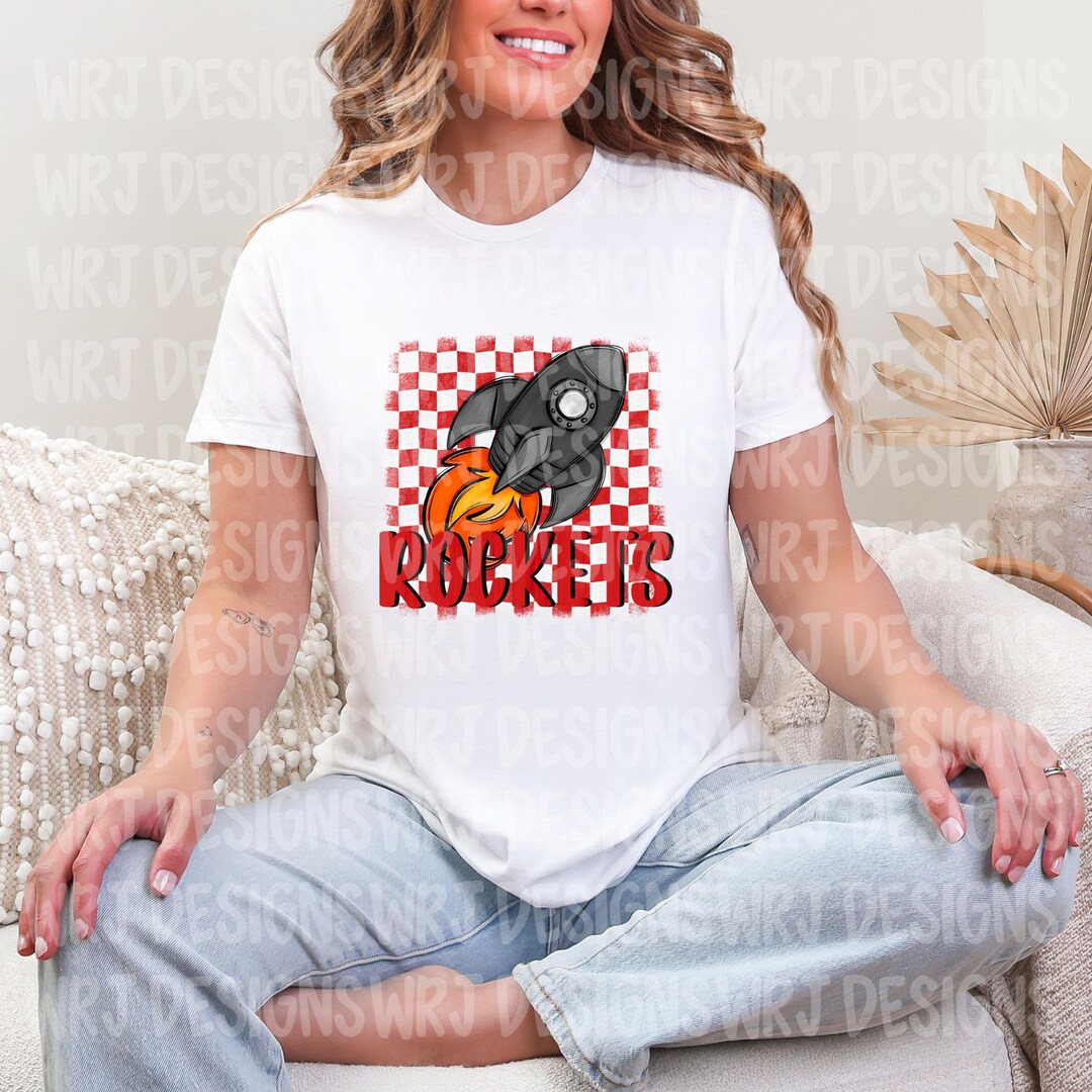 Rockets PNG | Retro Checkered Team Spirit Design | Digital Download - Etsy