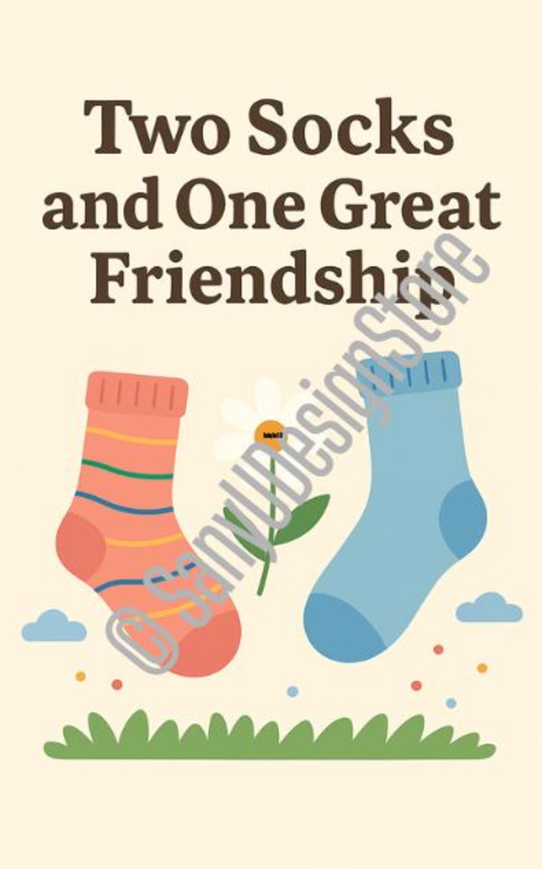 Children's Friendship Story & Coloring Book: Mismatched Socks (digital ...