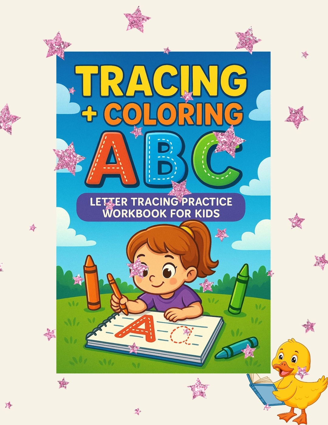 ABC Letter Tracing Coloring Workbook for Kids Capital Small Letters ...