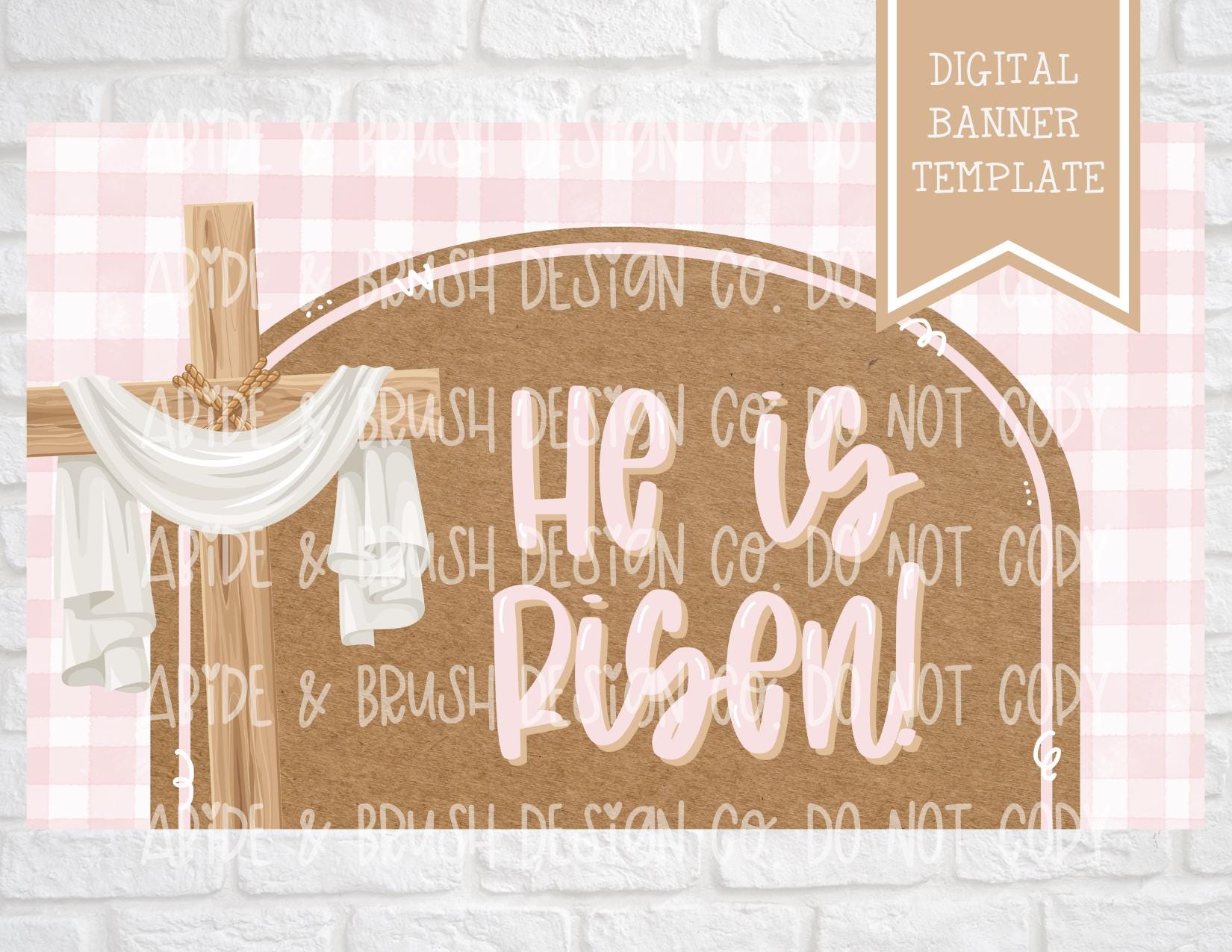 He is Risen Easter Mockup Template | DIGITAL MOCKUP - Etsy