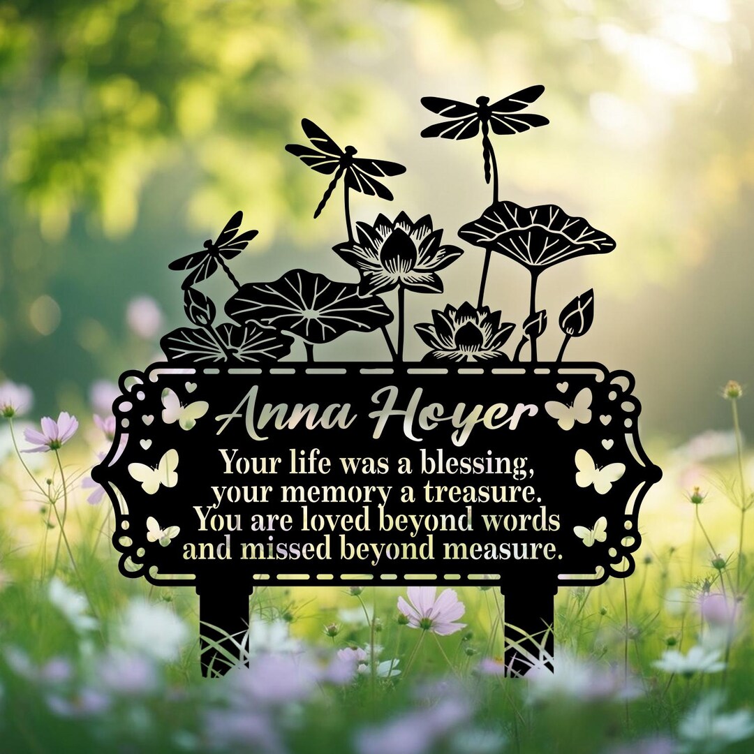Personalized Memorial Garden Sign, Personalized Garden Stake With ...