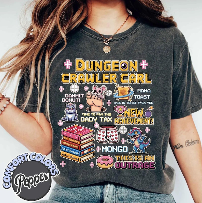 Dungeon Crawler Carl Shirt Digital Download, New Achievement PNG File ...