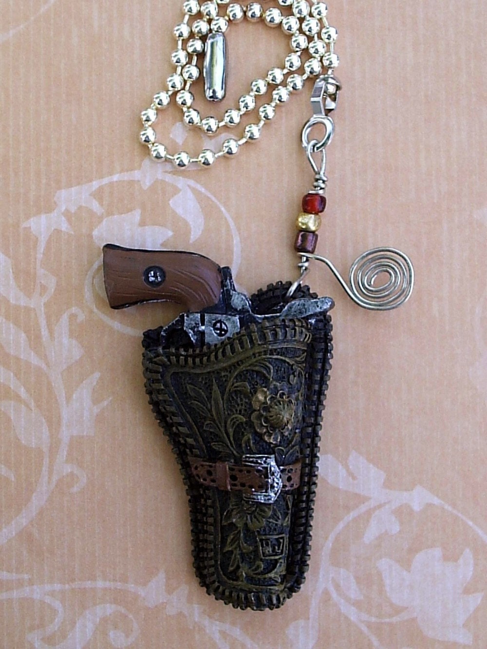 Western Ceiling Fan Light Pull Handcrafted Gun /holster - Etsy