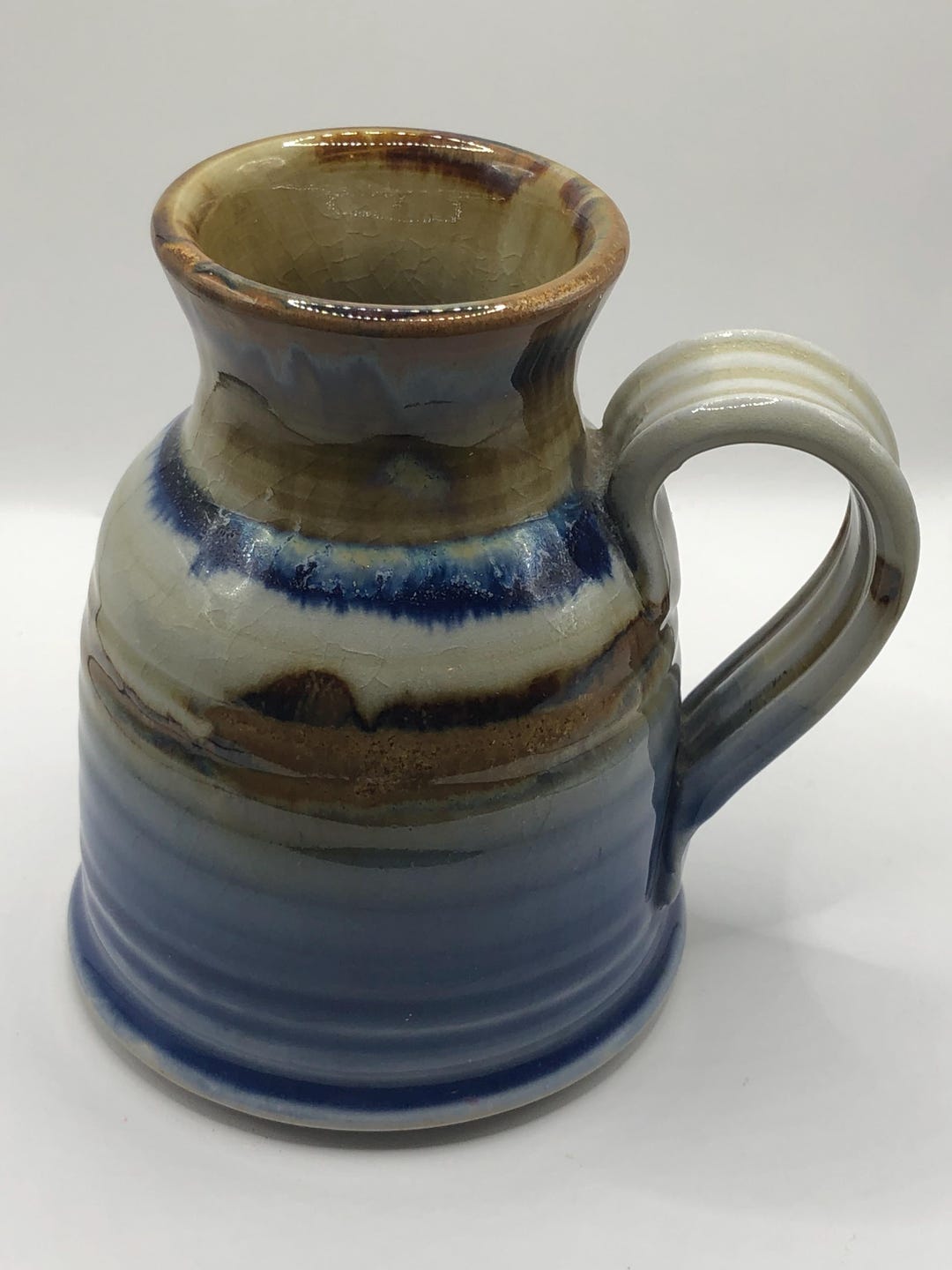 Greg Olson Studio Pottery Pot Vase With Handle 4 1/2" - Etsy