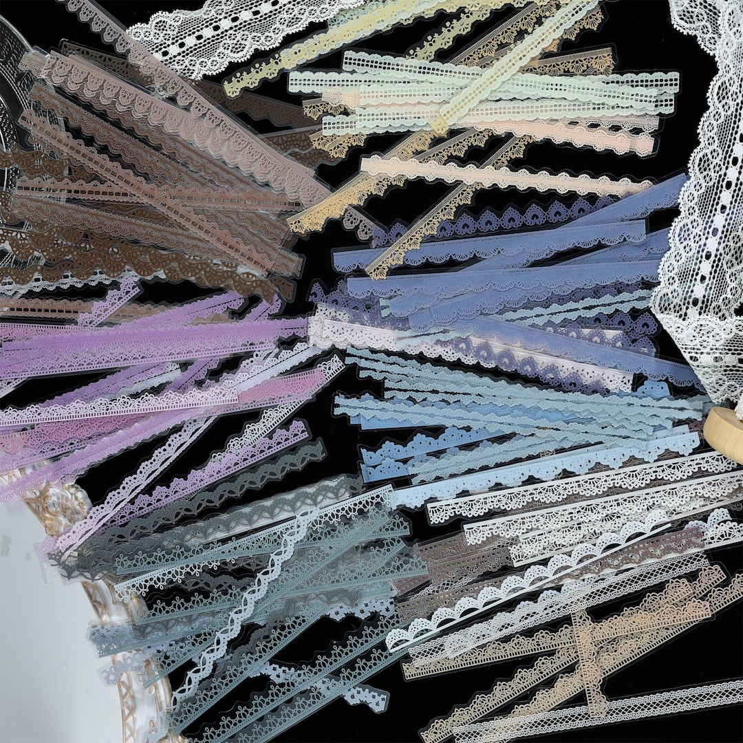 6 Styles Lace Border Stickers for Journaling, Scrapbooking, Planner ...