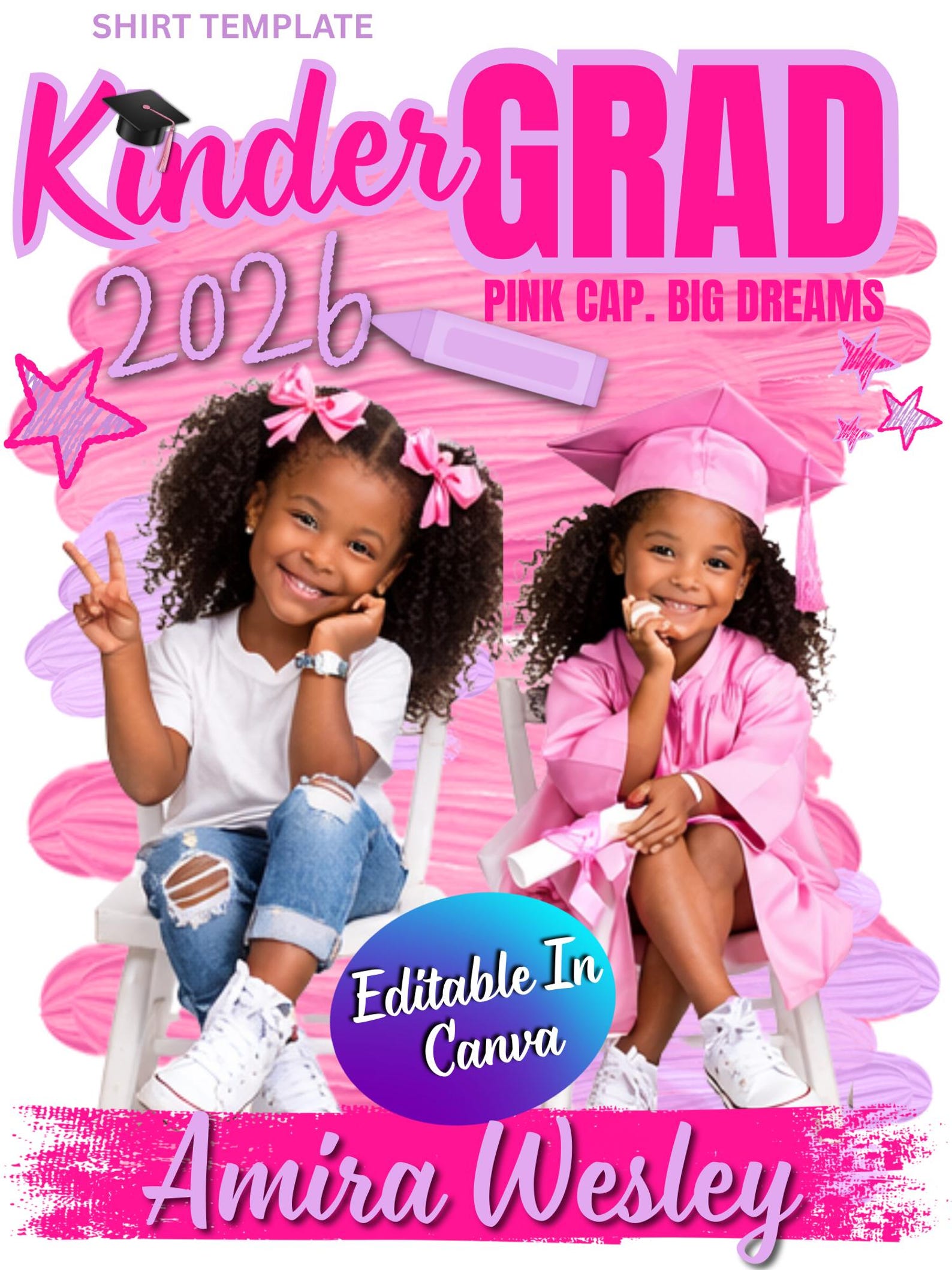 Editable Kinder Grad Template | Kindergarten Graduation Shirt Design ...