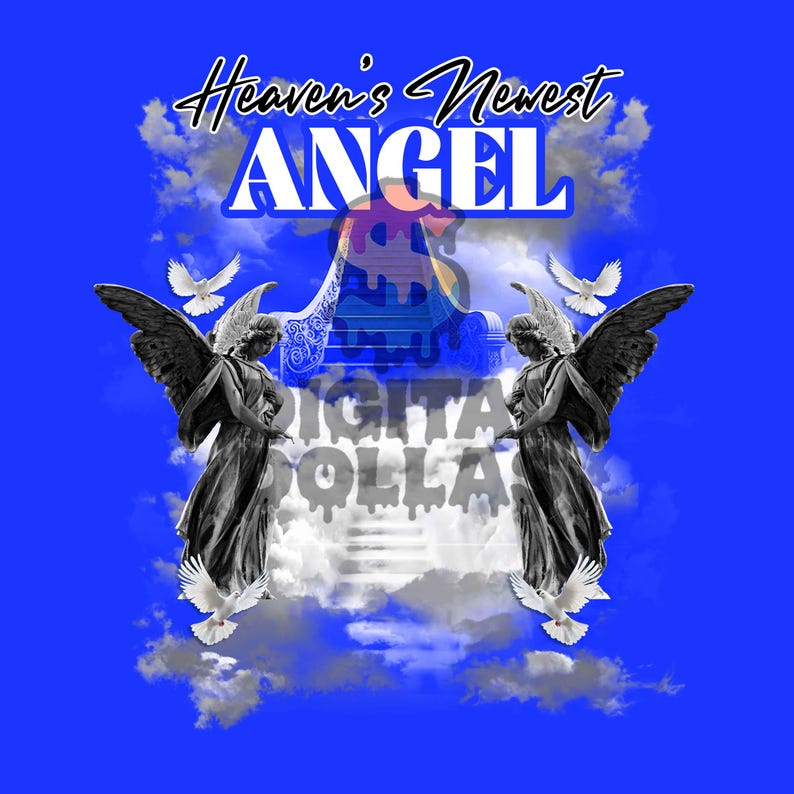 RIP Backgrounds PNG Bundle: Memorial & Obituary Designs (digital ...