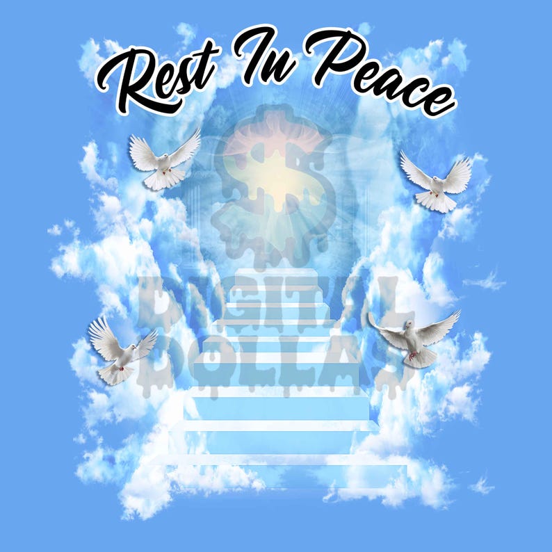 RIP Backgrounds PNG Bundle: Memorial & Obituary Designs (digital ...