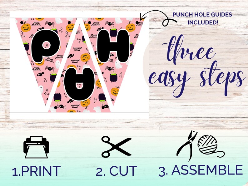 Happy Halloween Banner Printable Download Mix & Match Cute Pastel ...