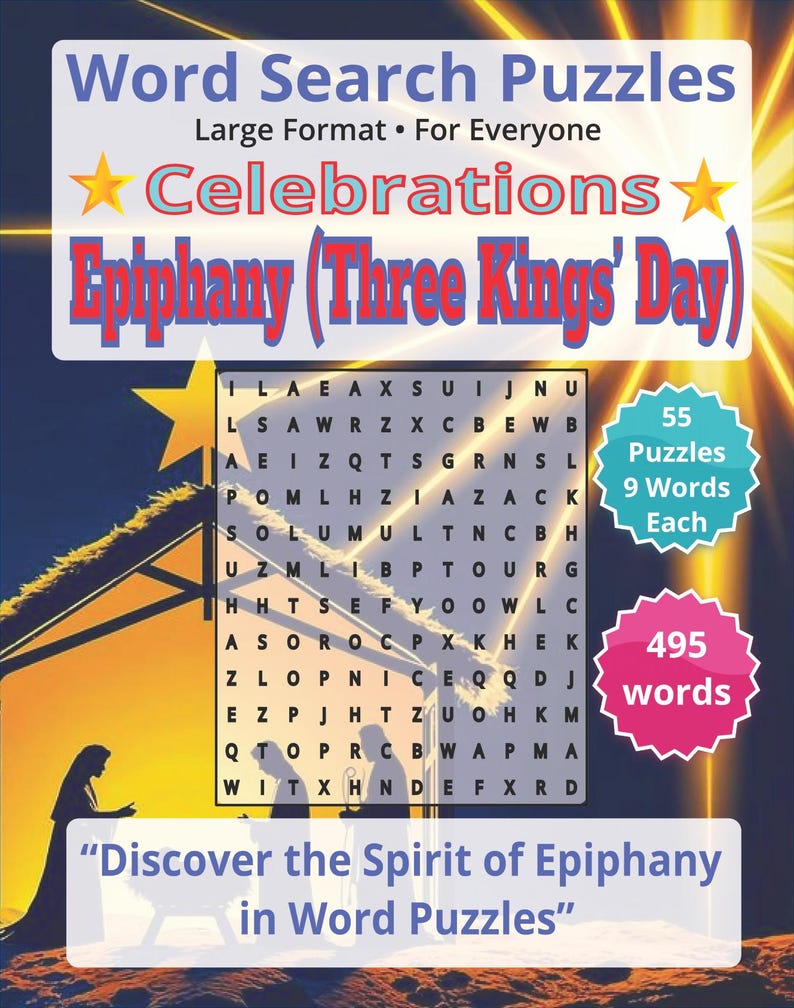 Epiphany (three King's Day): Word Search Puzzle for Everyone ...