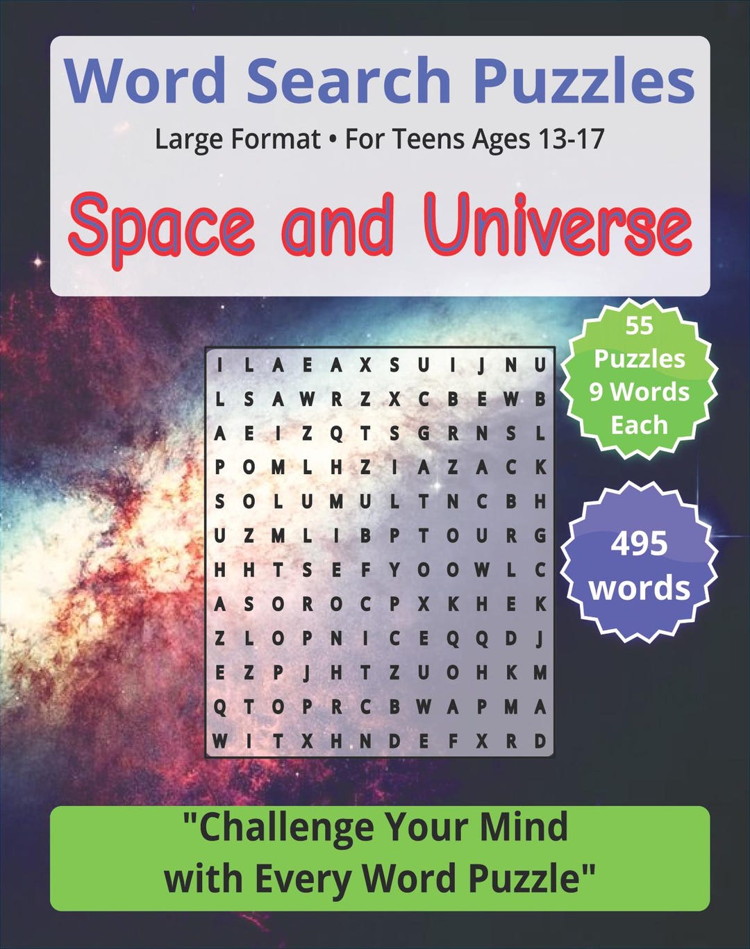 Space and Universe: Word Search Puzzle for Teens Ages 13-17- Printable ...