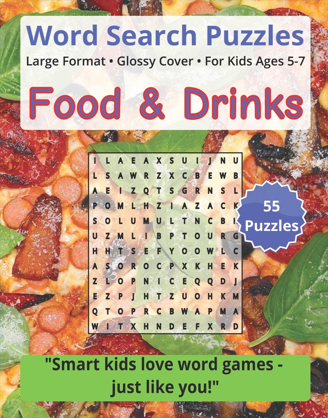Food & Drinks: Word Search Puzzle for Kids Ages 5-7 - Printable ...