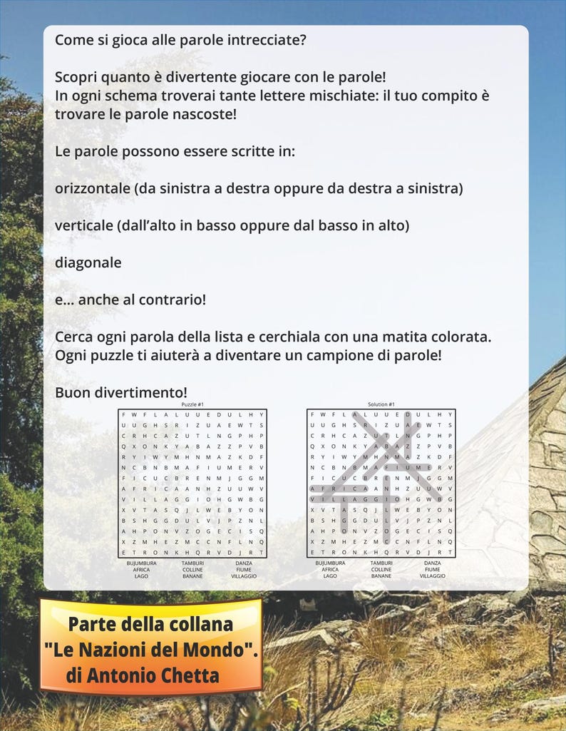 Burundi: Word Search (the Nations of the World) for All Ages (8 ...