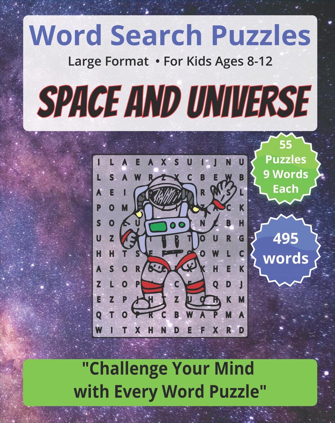 Space and Universe: Word Search Puzzle for Kids Ages 8-12- Printable ...