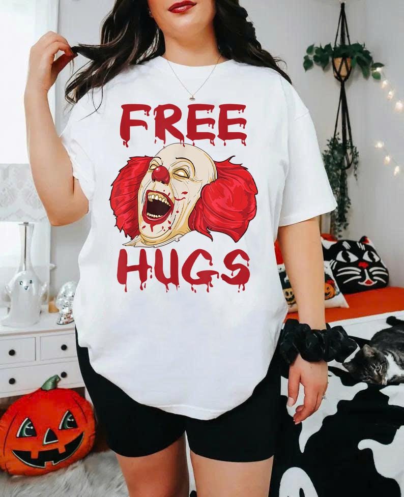 Free Hugs Halloween Evil Killer Scary Clown Horror Png,spooky Season ...