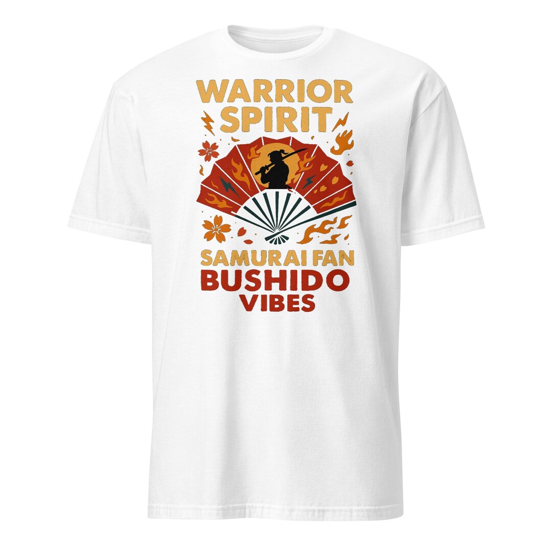 Warrior Spirit Samurai Fan T-shirt | Bushido Vibes Japanese Style Tee ...