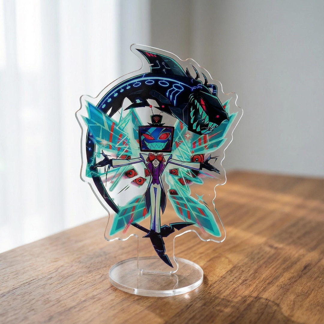 Hazbin Hotel Resist Vox Standee, TV Demon Fanart, Radio Demon Desk ...