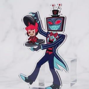 Hazbin Hotel Vox Ala Standee, TV Demon Fanart, Radio Demon Desk Decor ...