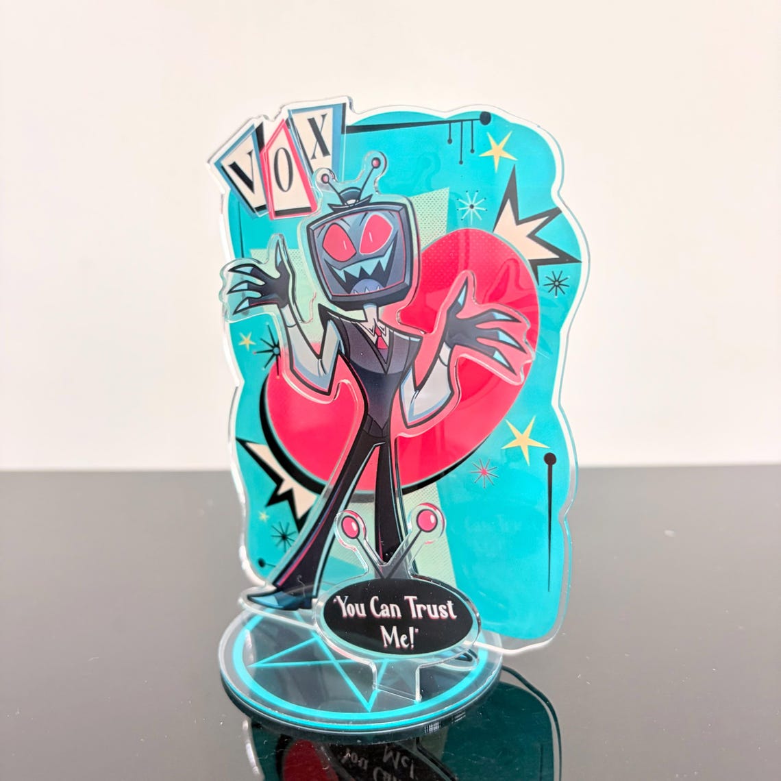 Hazbin Hotel Vox Standee, TV Demon Fanart, Radio Demon Desk Decor ...