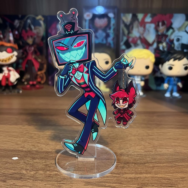Hazbin Hotel Vox Ala Standee, TV Demon Fanart, Radio Demon Desk Decor ...
