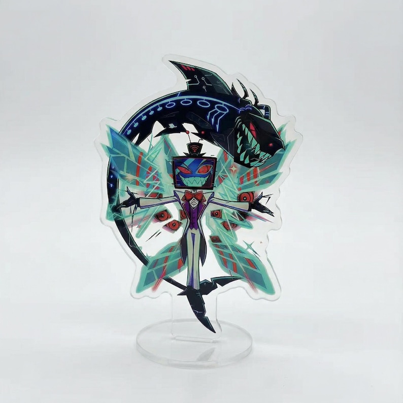 Hazbin Hotel Resist Vox Standee, TV Demon Fanart, Radio Demon Desk ...