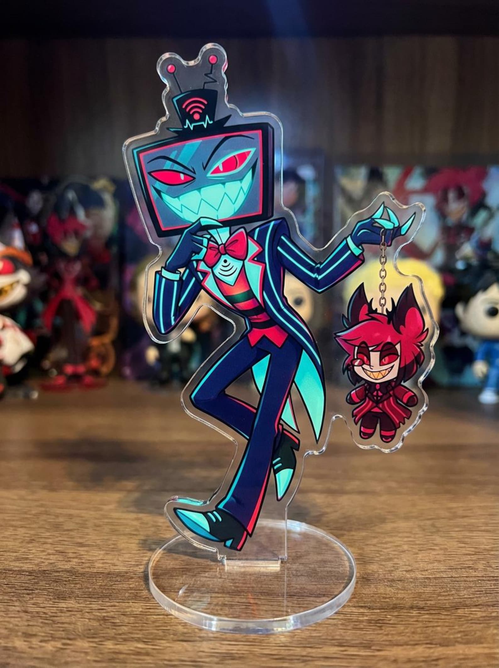 Hazbin Hotel Vox Ala Standee, TV Demon Fanart, Radio Demon Desk Decor ...