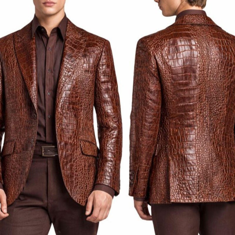 Alligator Embossed Blazer - Etsy