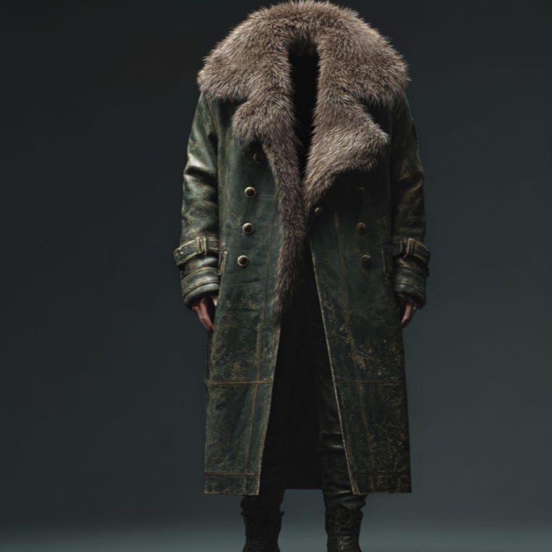 Men Army Leather Coat - Etsy UK