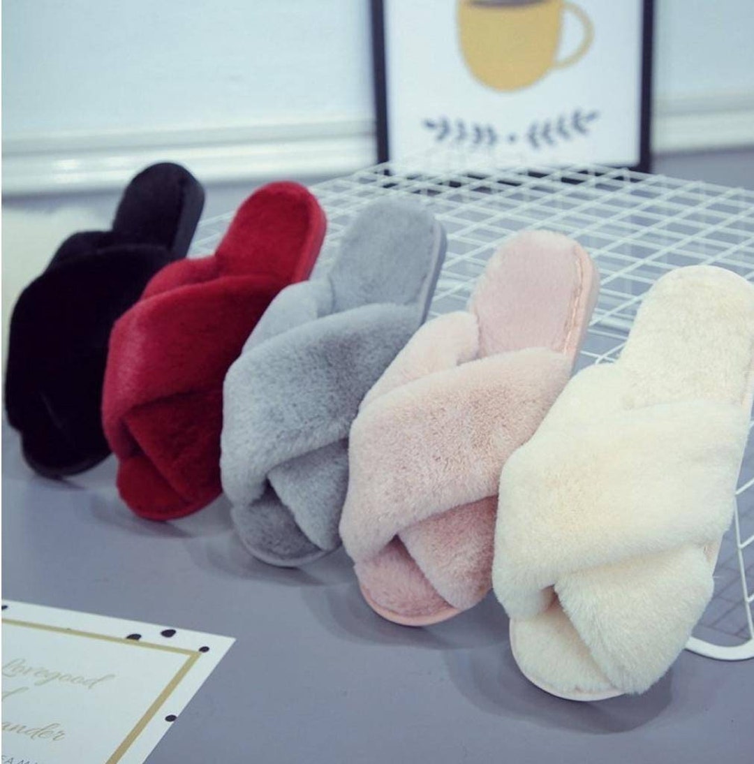Fluffy Cross House Slippers for Mothers Day Gift Bridesmaids - Etsy
